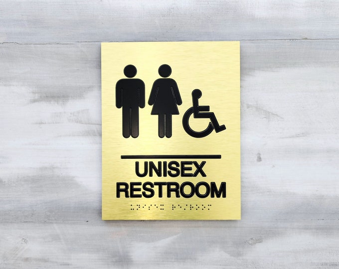 Restroom Sign, ADA Compliant Sign, ADA Signs, ADA Restroom, Business ...