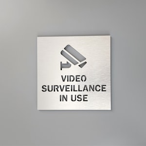 Video Surveillance in Use. Video Security Sign. Security Camera Sign ...