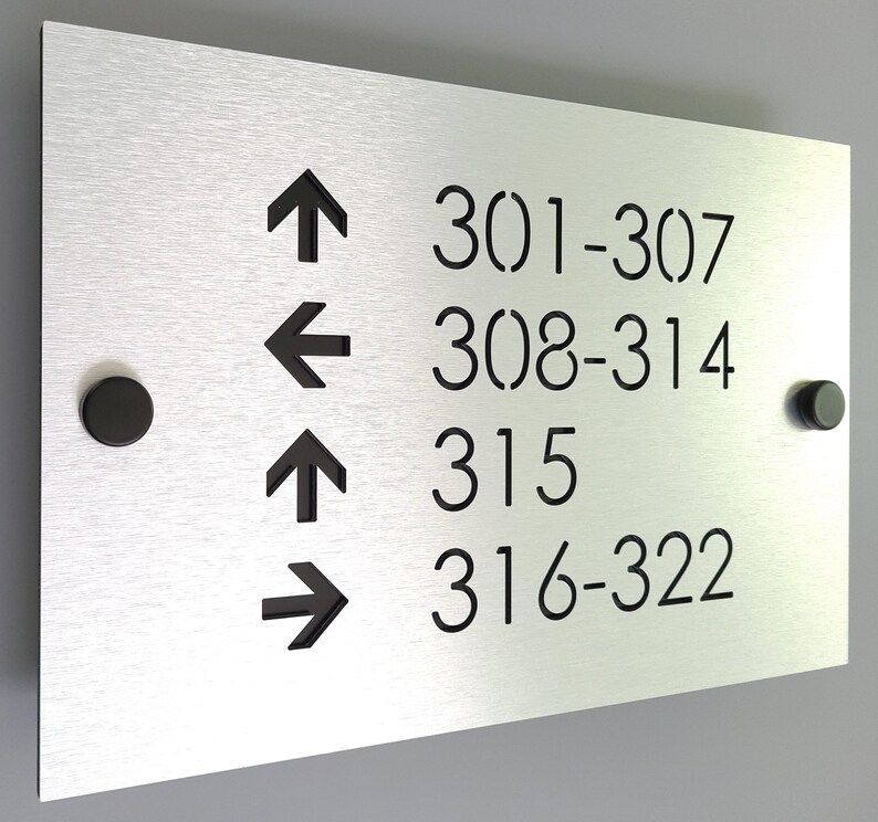 Custom Directional Sign. Hotel Room Directional Signs. Wayfinding Signs ...