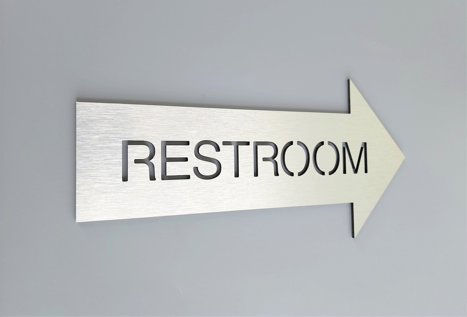 Restroom Sign With Arrow. Bathroom Signs. Wayfinding Sign. - Etsy