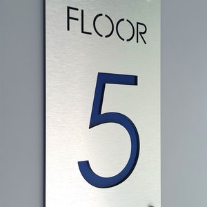 Floor Number Sign. Floor Numbers and Letters. Level Numbering Sign ...