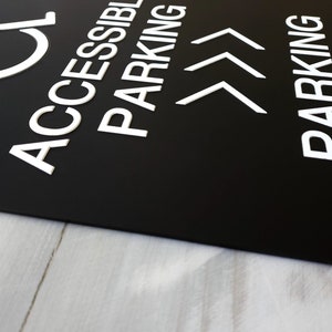 Accessible Parking Directional Sign. Handicapped Parking Garage Sign ...