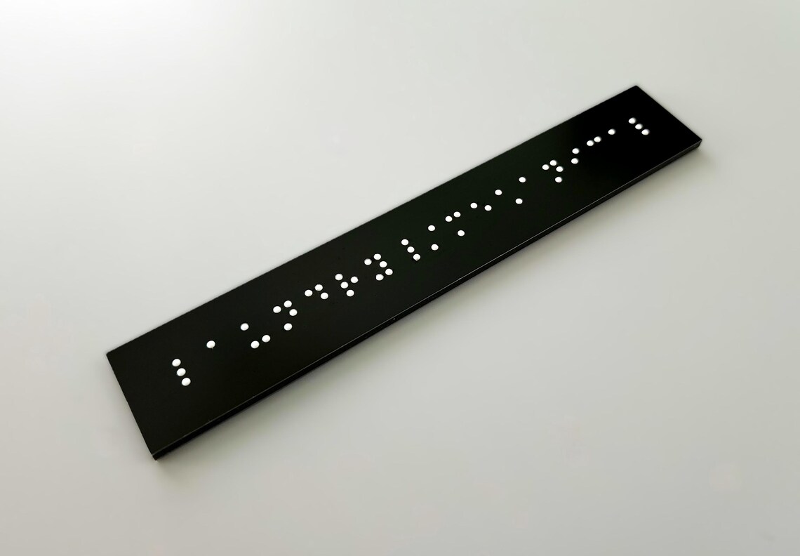 Custom Braille Plaques. Braille Signs With Custom Text. Grade 2 Domed ...