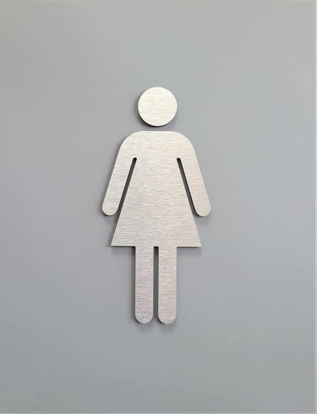 Female Figure for Bathroom Door. Fitting Room Signs. Metal Restroom ...