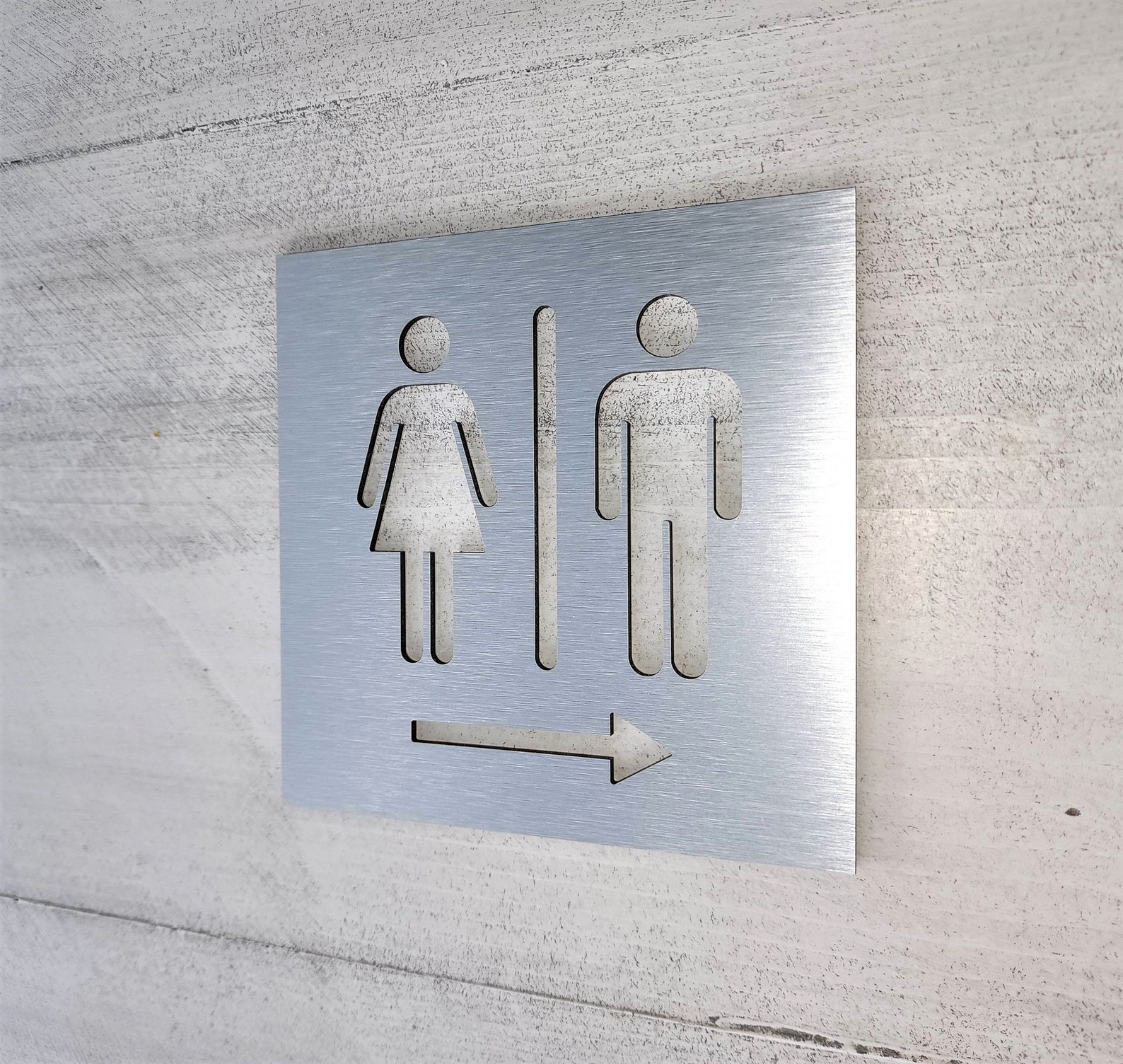 Restroom Arrow Sign. Bathroom Signs With Arrow. Directional - Etsy