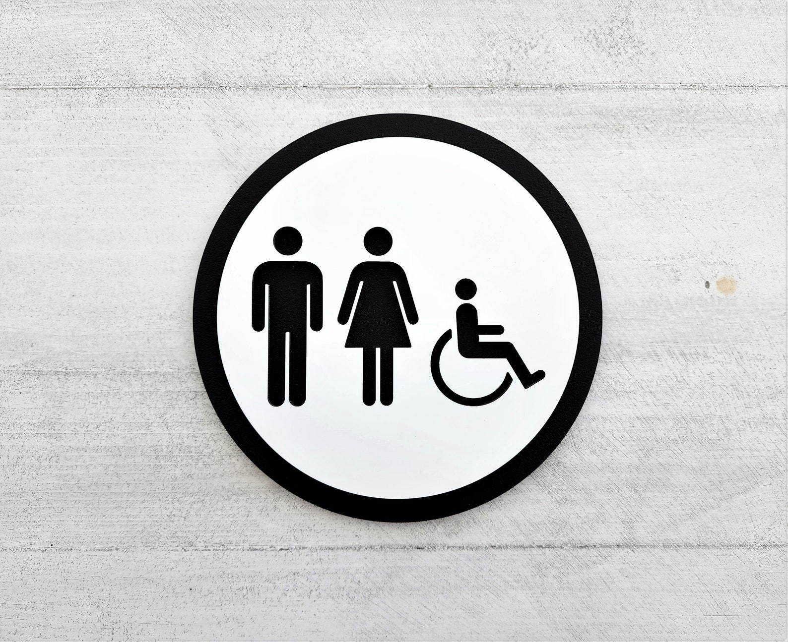 Handicap Accessible Bathroom Sign. All Gender Restroom Signs. - Etsy