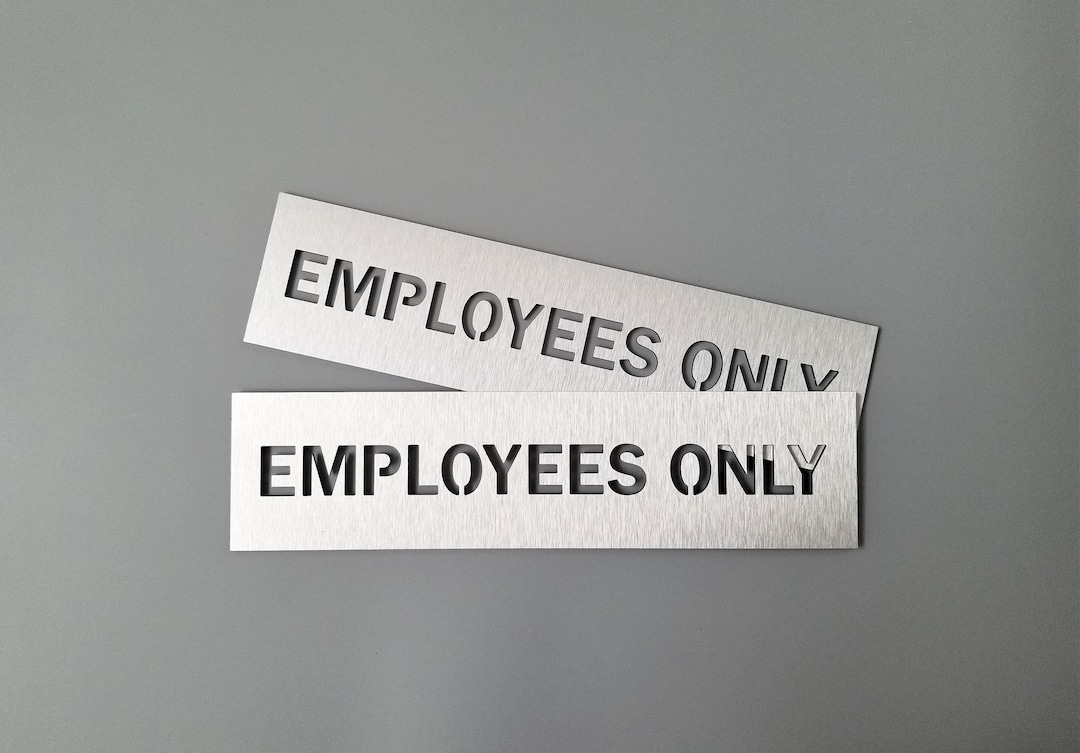 Employees Only Sign. Staff Only Door Sign. Modern Business Signage ...