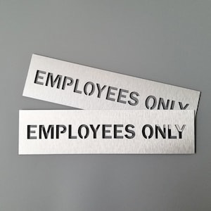 Employees Only Sign. Staff Only Door Sign. Modern Business Signage ...