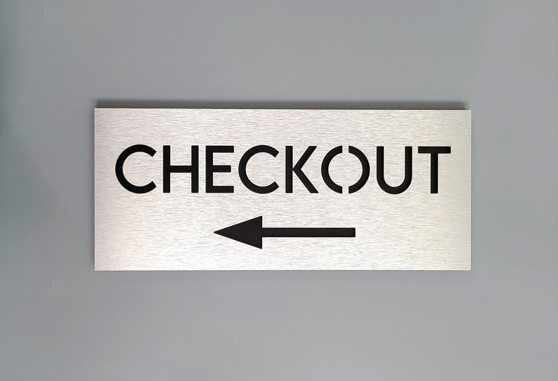 Checkout Sign With Arrow. Check Out This Way Sign. Directional - Etsy