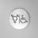 Gender Neutral Handicap Accessible Bathroom Sign. Gender Symbol Sign ...