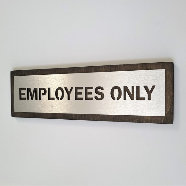 Employee Only Gold Sign - Etsy