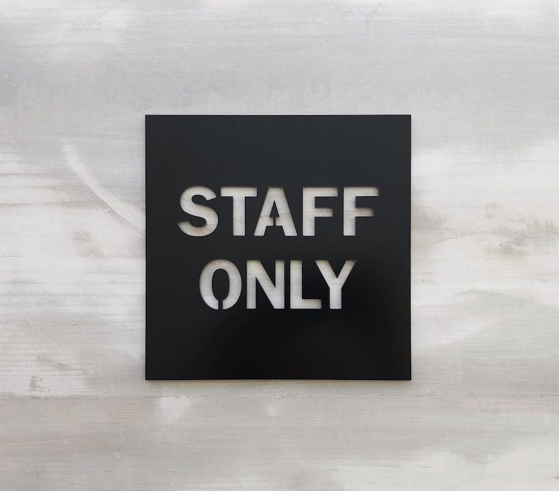 Staff Only Signs. Employees Only. Office Door Signage. Modern Signs for ...