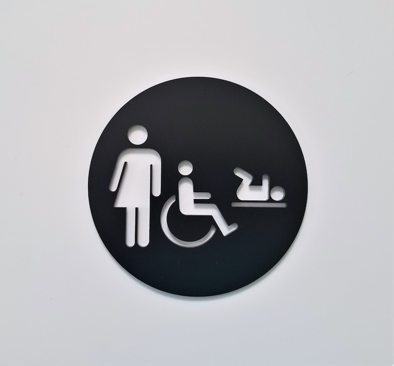 Family Restroom Sign. Baby Changing Table Symbol. Handicap - Etsy UK