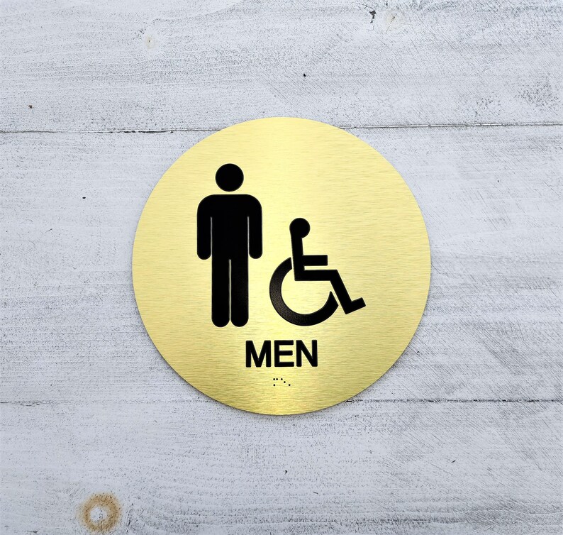 ADA Men Restroom Sign. Handicap Accessible Men's Bathroom. - Etsy