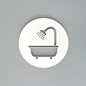 Bathtub Icon Symbol Sign. Bathtub Shower Sign. Bathroom Signs. Bathroom ...