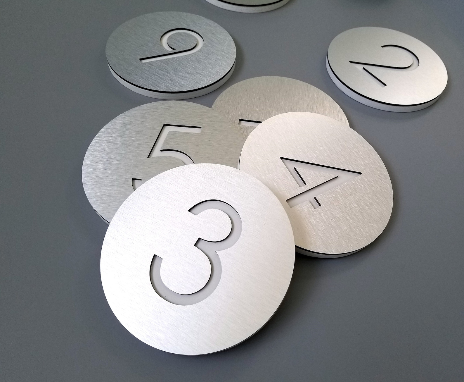 Door Number Sign. Exam Room Numbers. Silver Door Number | Etsy