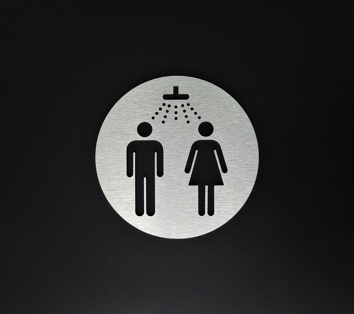 Shower Room Door Sign. Gender Neutral Shower Room Sign. All - Etsy