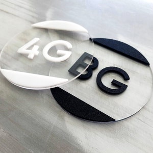 Round Acrylic Number Plaque. Clear Acrylic Number Signs. Exam Room ...