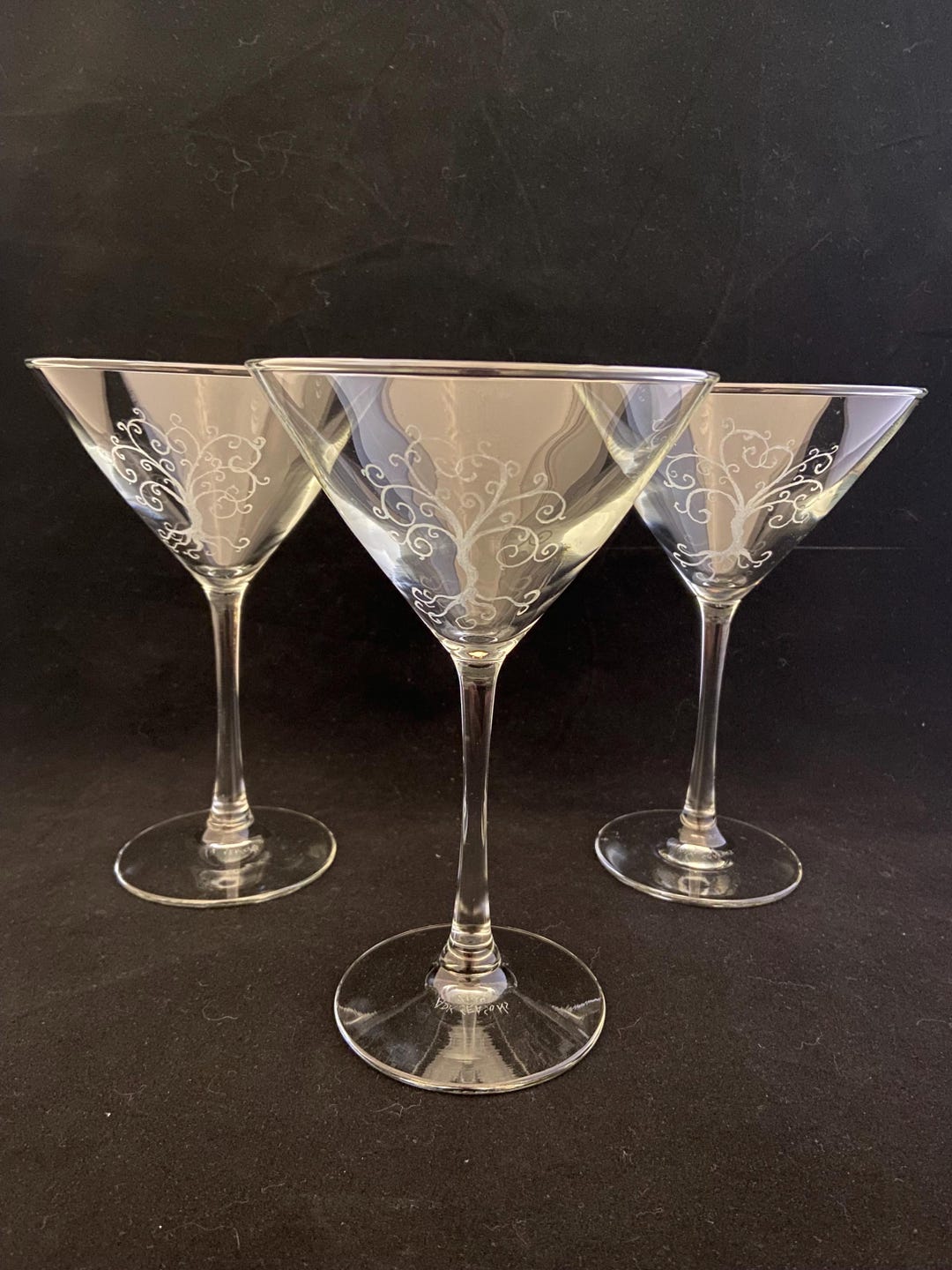 Hand Etched Martini/cocktail Glass-tree of Life - Etsy
