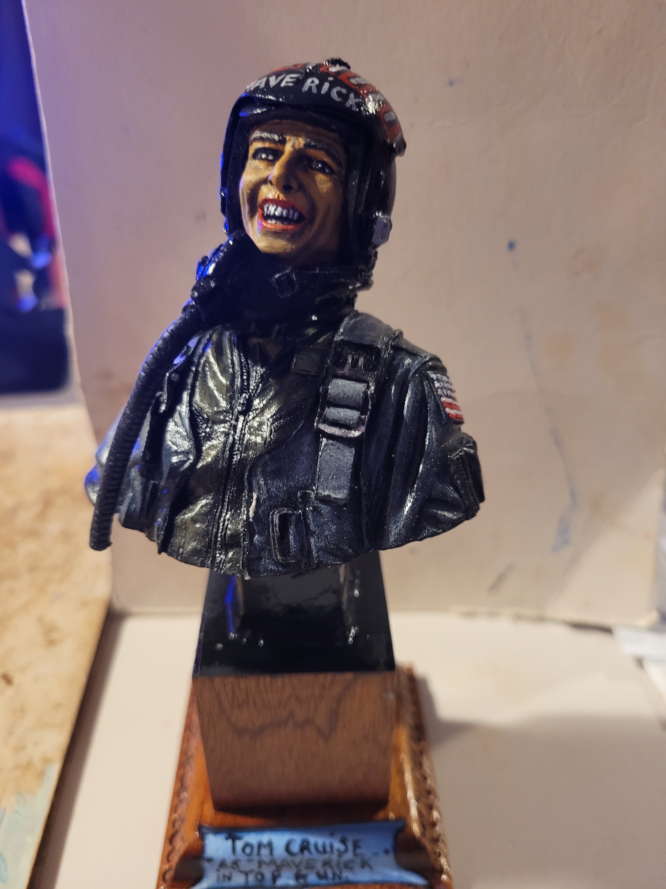Tom Cruise as Pilot "maverick" Resin Bust,from Iconic 80s Film Topgun ...