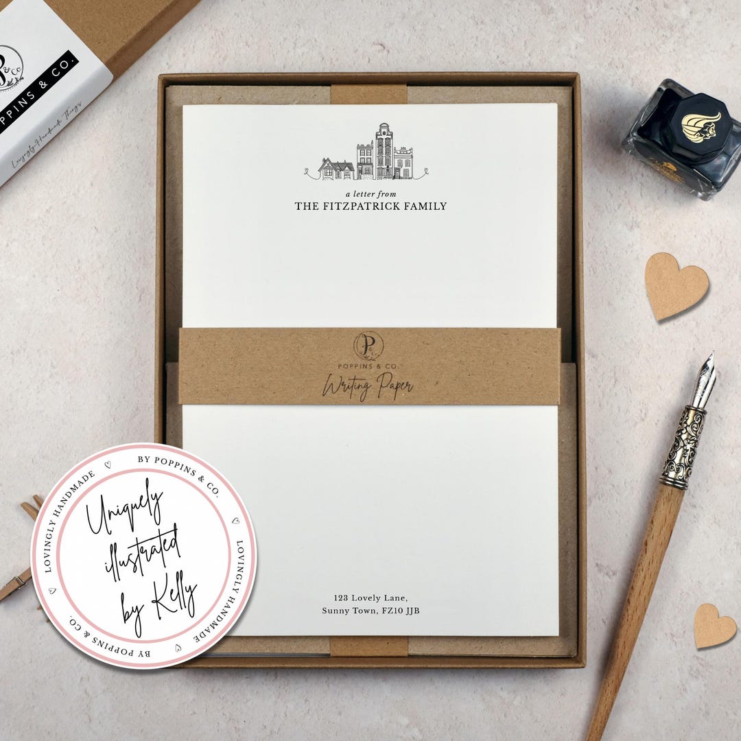 Personalised Family Writing Paper - Correspondence Stationery Set ...