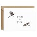 Two for Joy - Magpie Congratulations Card - New Baby Card - Alternative ...