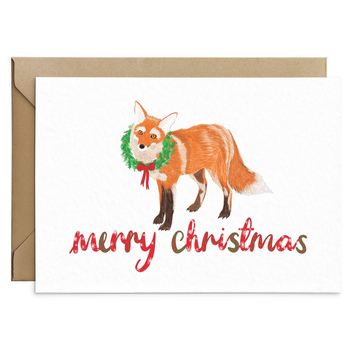 Cute Animal Christmas Cards Set of 6 Fox Christmas Card - Etsy UK