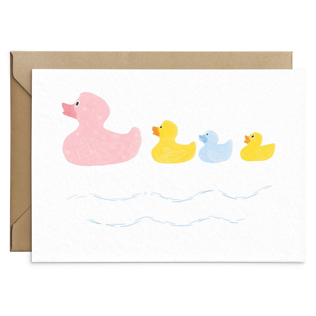 Rubber Duck Card | Cute Duck Card | Any Occasion Card | Blank Card ...
