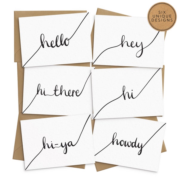 Hello Greeting Card - Etsy