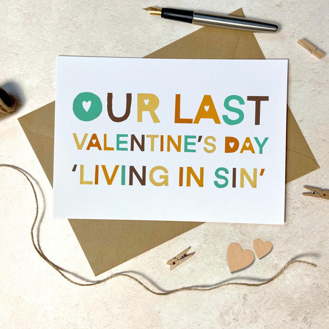 Last Valentine's Day Fiancee Card - Living in Sin Card - Funny Fiance ...