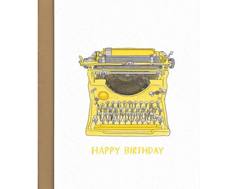 Happy Birthday Sun Mustard Yellow Greetings Card. A6 - Etsy