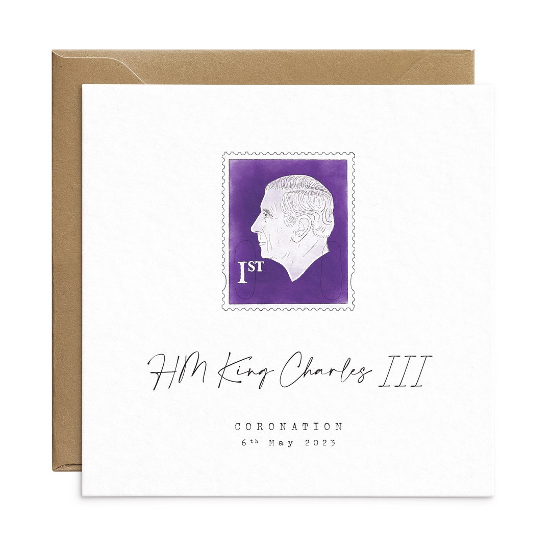King Charles III Coronation Day Card King Charles Stamp - Etsy