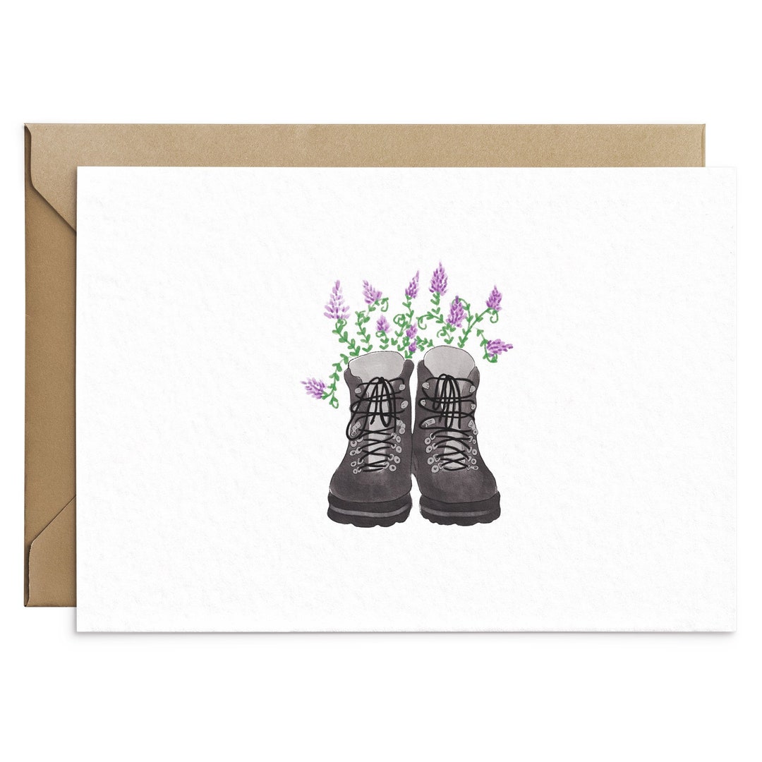 Walking Boots Card | Climbing Boots Card | Outdoor Card | Farm Card ...
