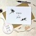 Two for Joy - Magpie Congratulations Card - New Baby Card - Alternative ...