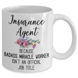 Insurance Agent Coffee Mug, Funny Gift Coffee Cup for Insurance Agent ...