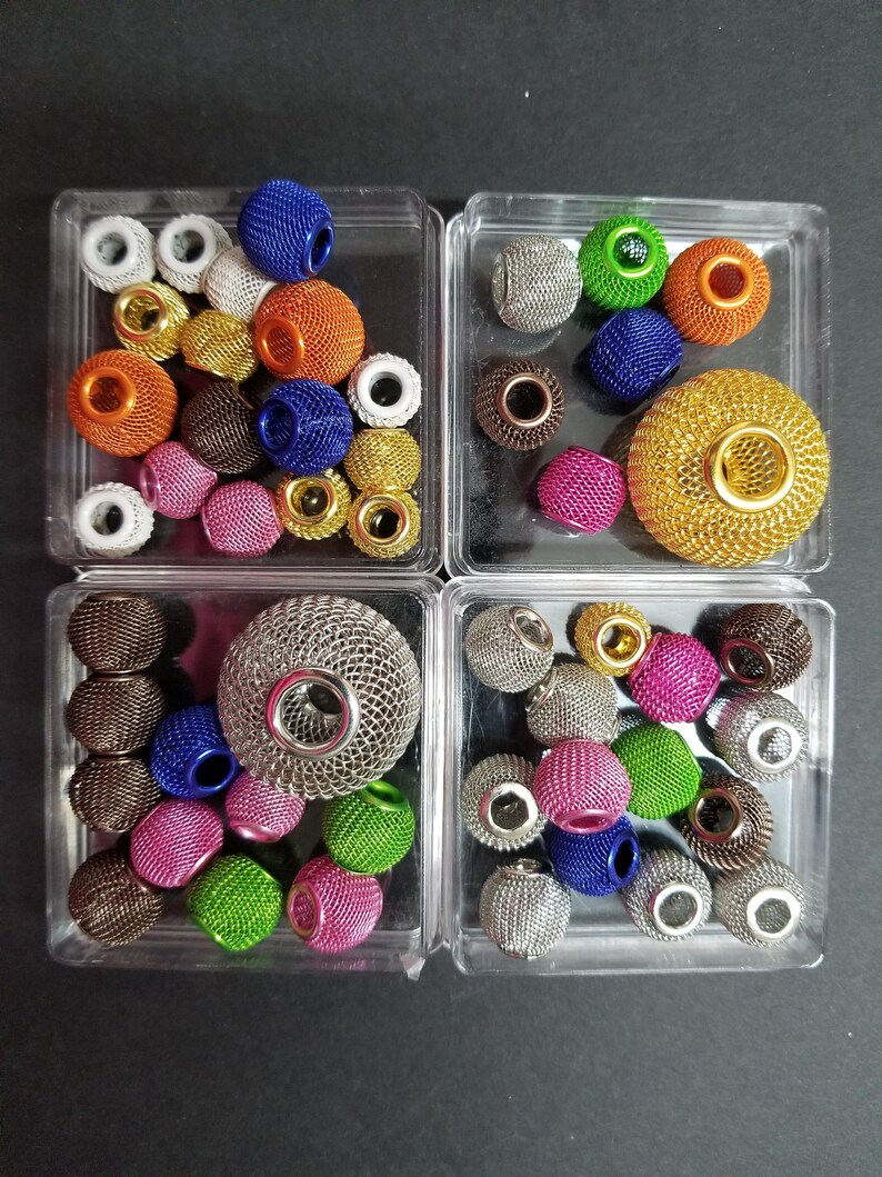 Wire Mesh Ball Bead 100pcs per Bag - Etsy