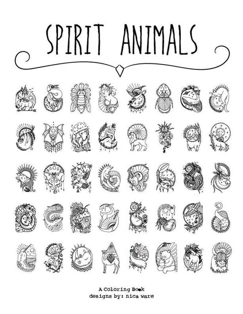 Coloring Book Animals PDF File for Printing-at-home - Etsy