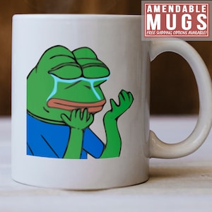 PepeHands Mug PepeHands Gift Twitch BTTV Emote Mug Pepe | Etsy