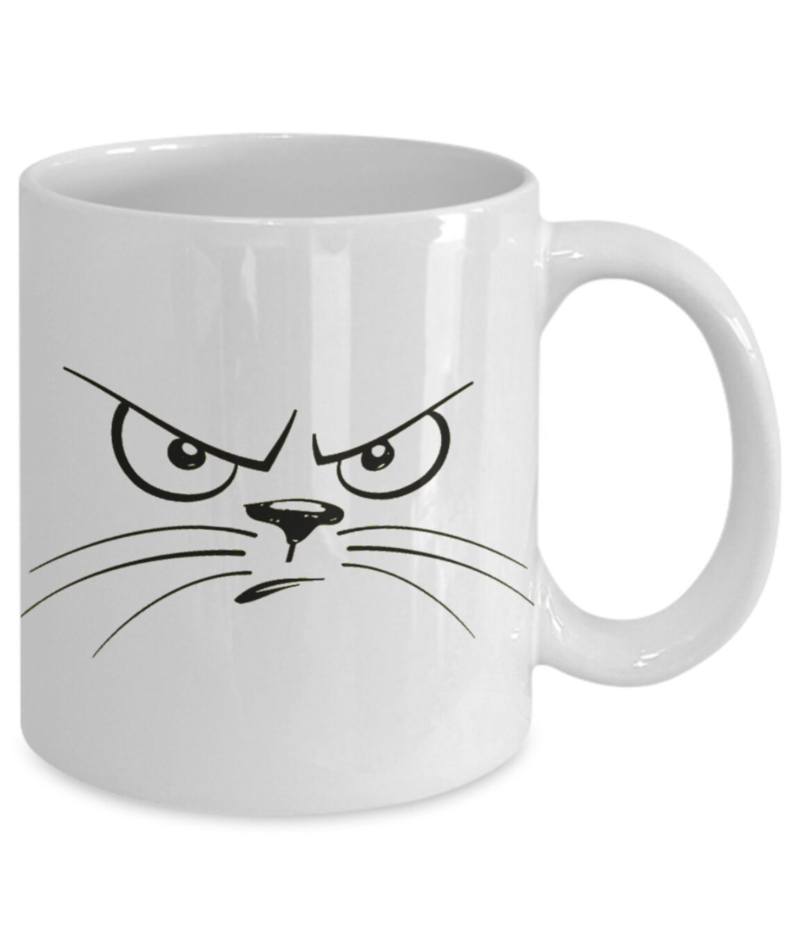 Grumpy Cat Mug angry Cat Face Coffee Mug Funny Cat - Etsy