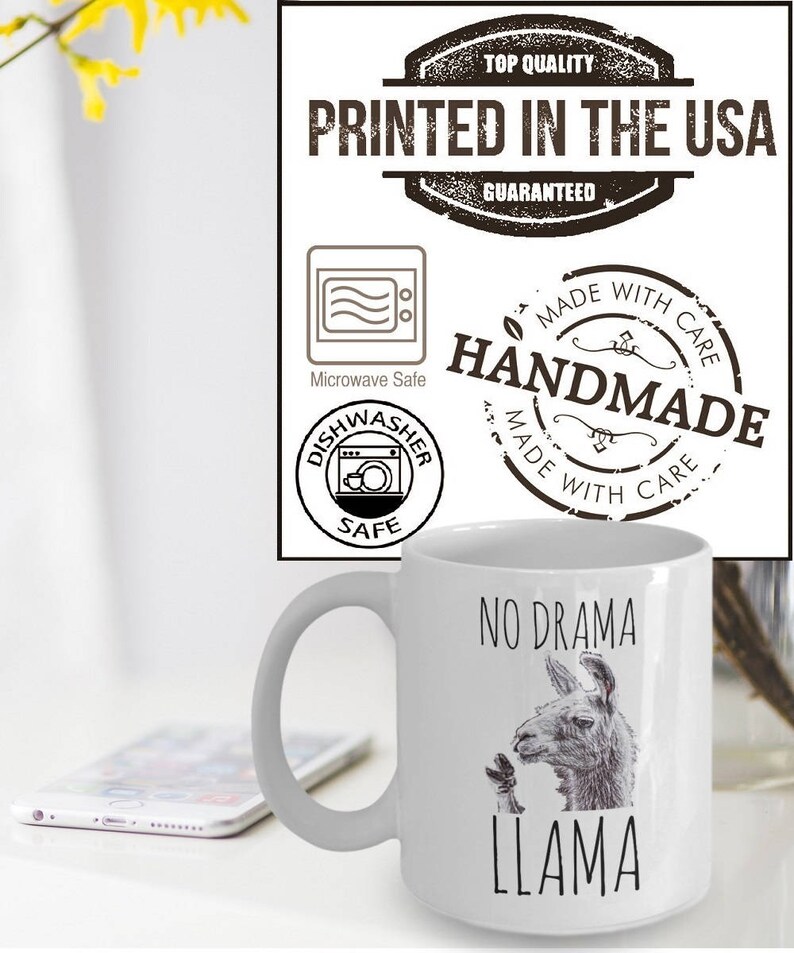 No Drama Llama Mug Llama Gifts Funny Llama Coffee Mug - Etsy