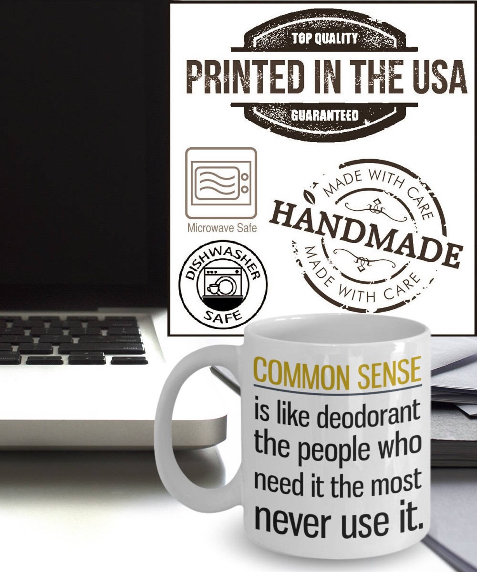 Common Sense Mug Common Sense Gift Funny Quote Mug - Etsy