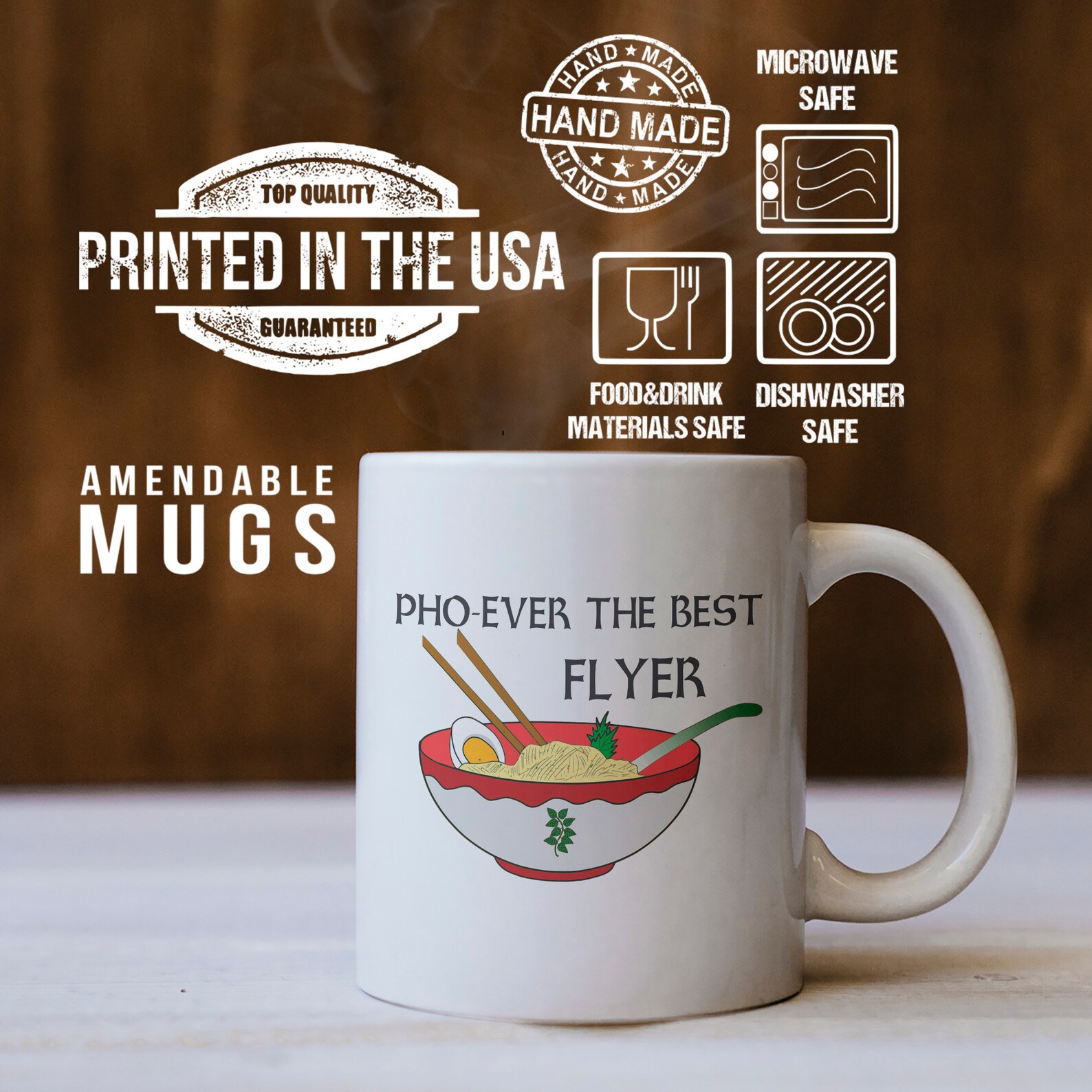 Flyer Mug Pho Ever The Best Flyer Mug Gift For Flyer Best | Etsy