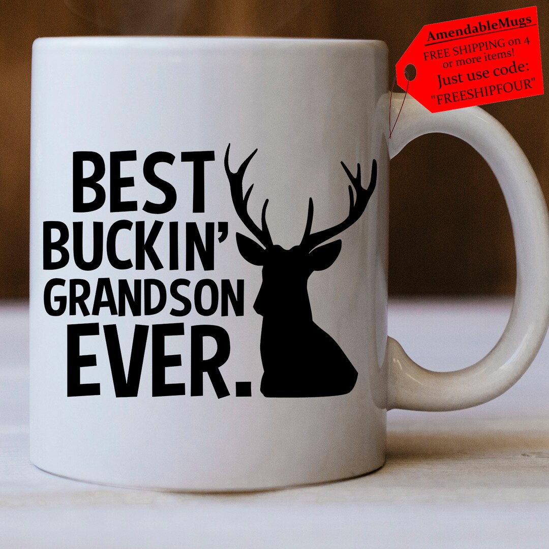 Best Grandson Ever Mug Grandson Mug Best Buckin' Grandson Ever Funny ...