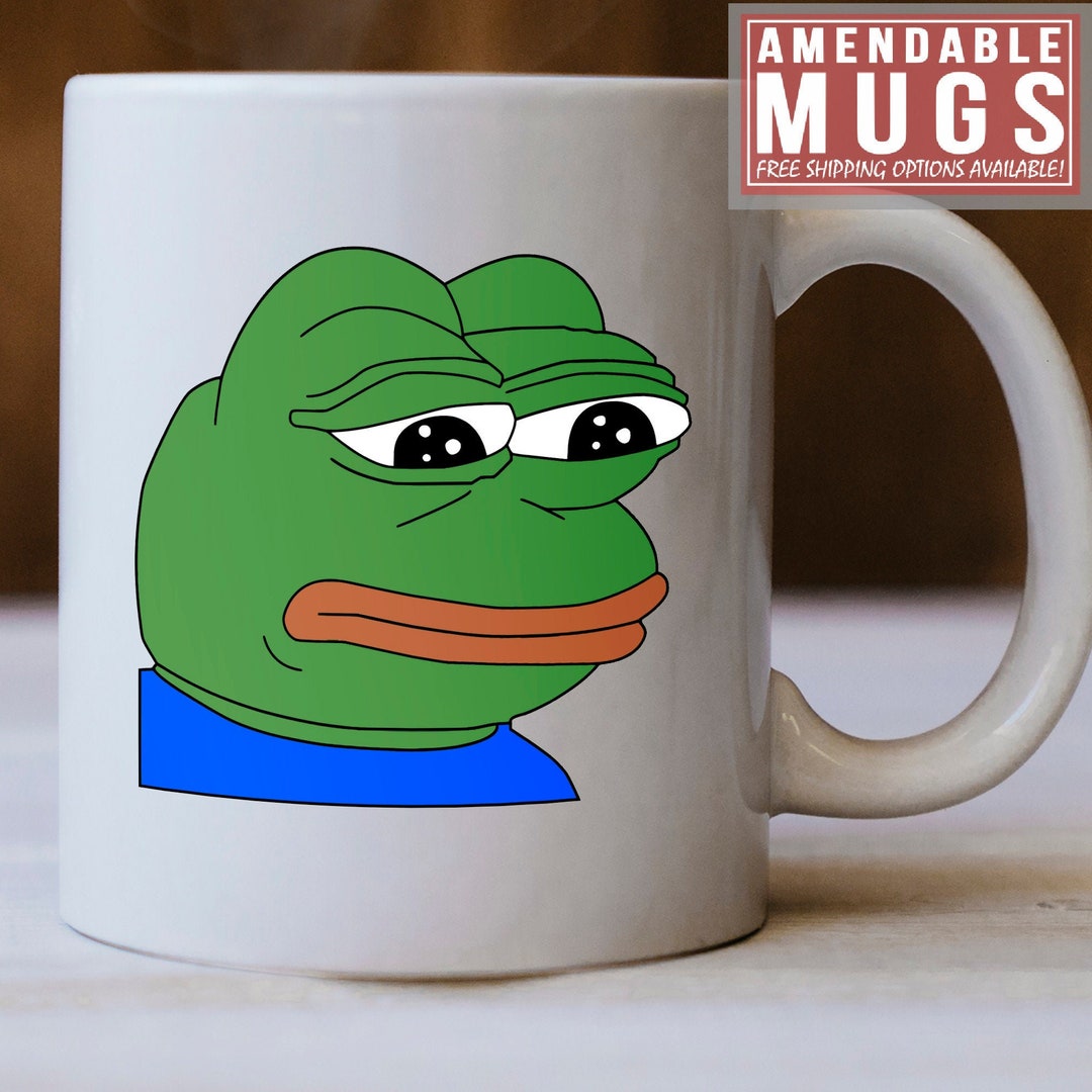 FeelsBadMan Mug Twitch BTTV Emote Mug Pepe The Frog Mug Feels Bad Man ...