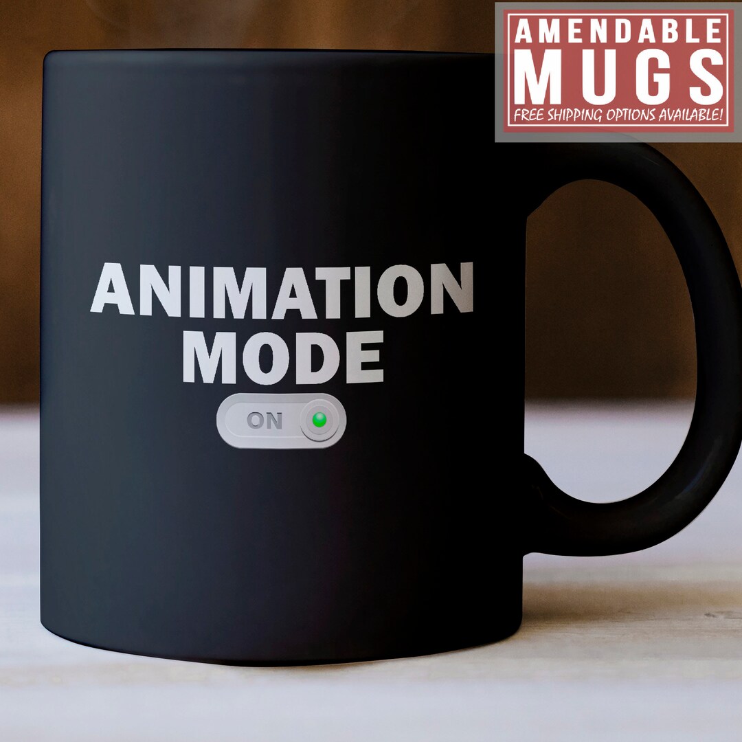 Animation Mode on Black Mug Animation Mug Gift for Activist Activist ...