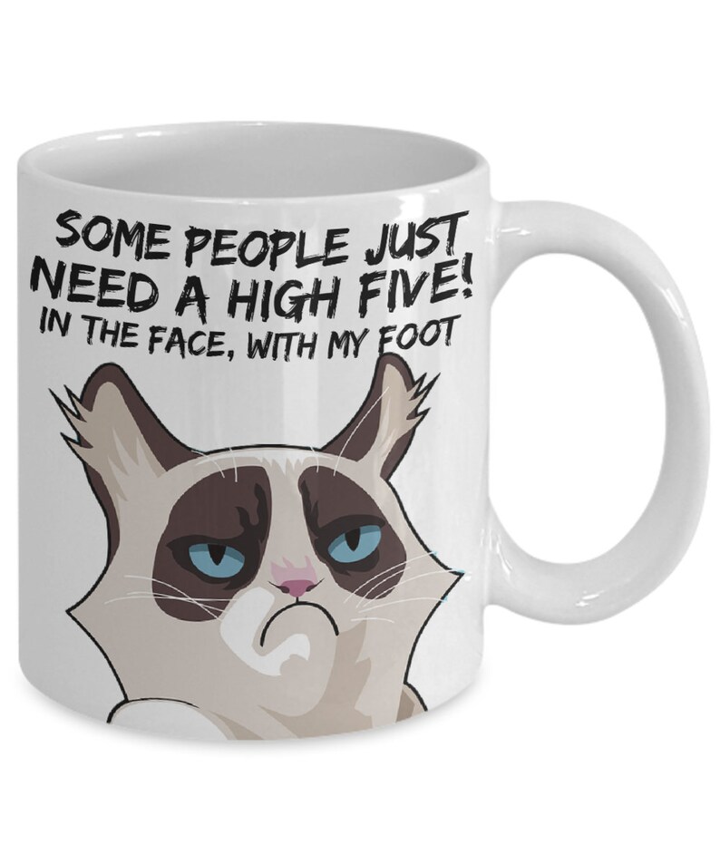 Grumpy Cat Mug Angry Cat Funny Coffee Mug Some Etsy Canada
