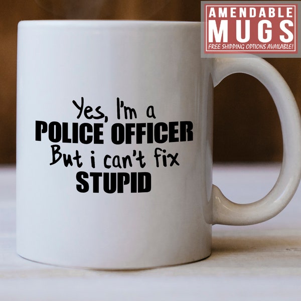 Police Coffee Mug Etsy