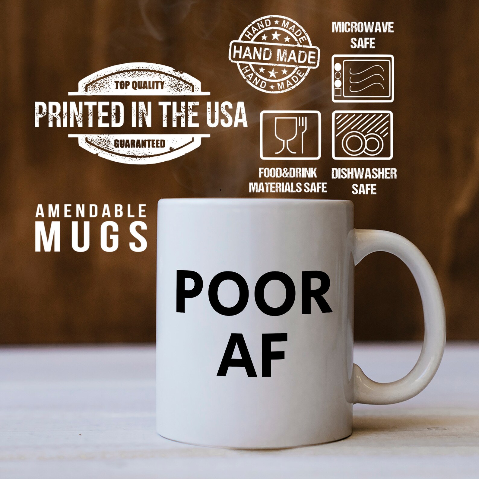 Poor AF Mug Poor Gift Idea Poor Mug Makes A Great Gift for | Etsy