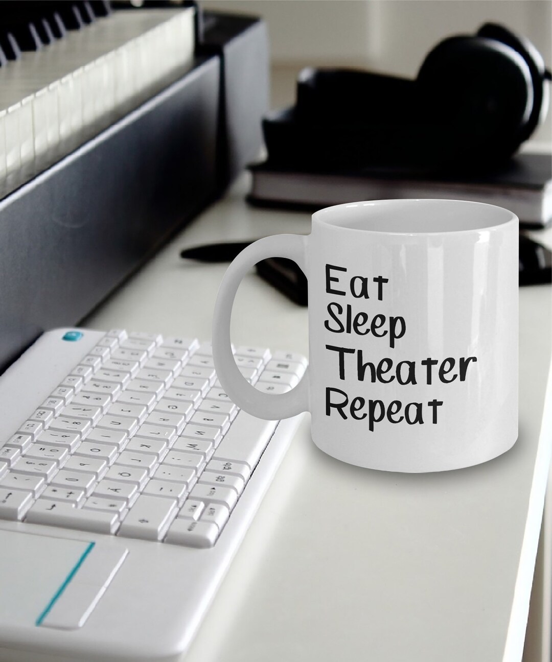 Theater Mug Eat Sleep Theater Repeat Mug Gift For Theater Lover Theater ...