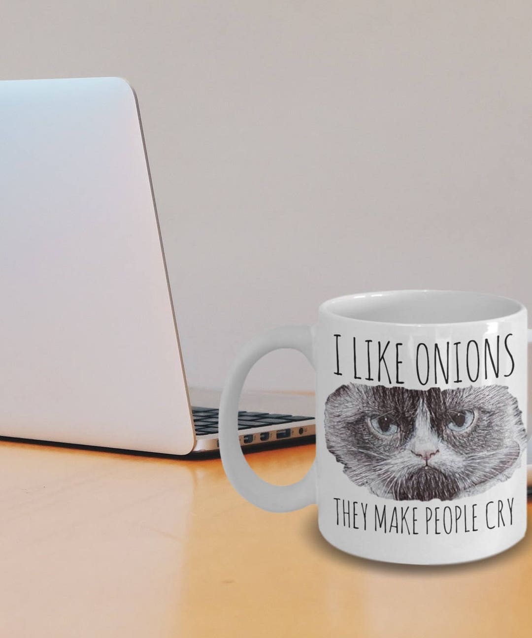 Funny Grumpy Cat Mug "i Like Onions They Make People Cry Grumpy Cat ...